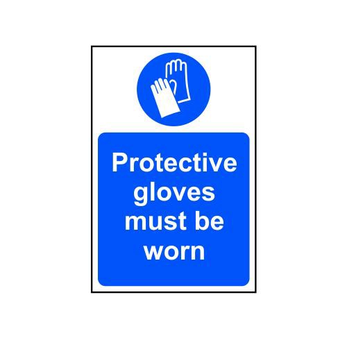 Protective Gloves Must Be Worn Sign Rpvc 200x300mm